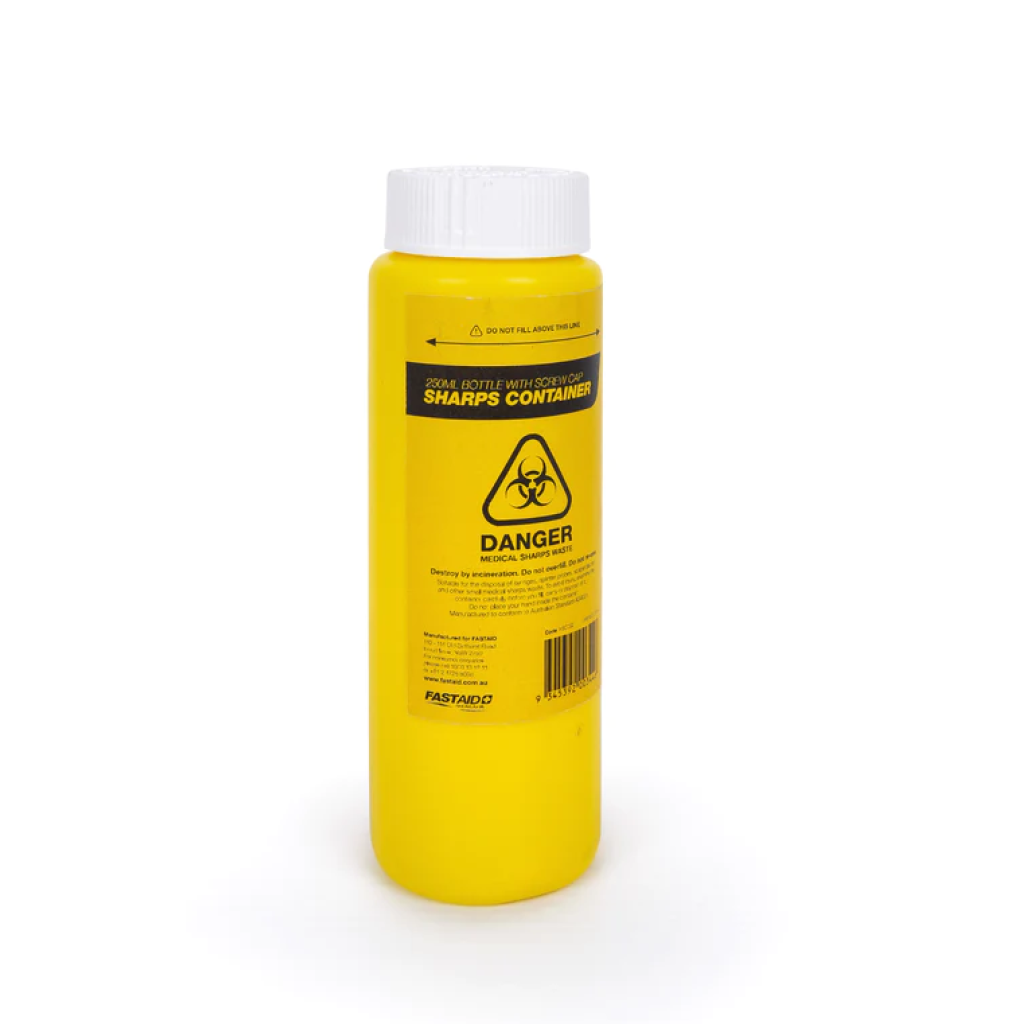 Sharps Metal Safe 2L - Includes 2 Square 2L Plastic Sharps Containers ...