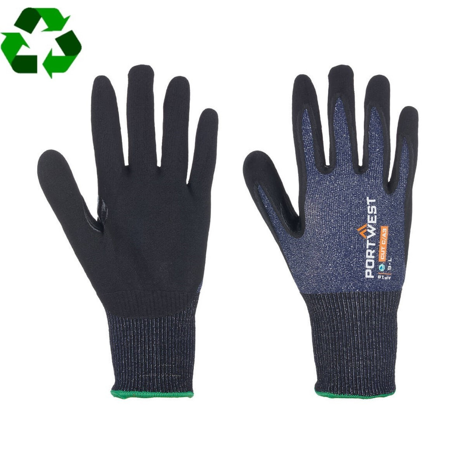 AP50 - Aqua Cut Pro Glove Blue/Black Cut Resistant Liquid Proof Gloves ...